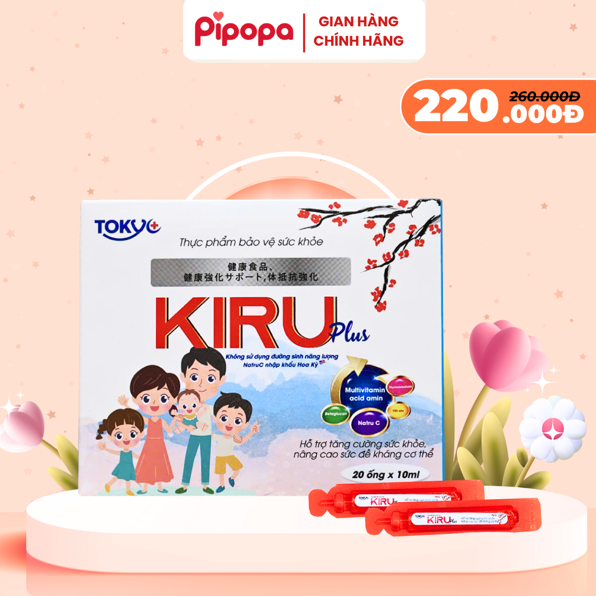 Tăng đề kháng Kiru Plus Dùng Đường Không Năng Lượng Hộp 20 Ống | Công Ty Cổ Phần Thương Mại Dược ...